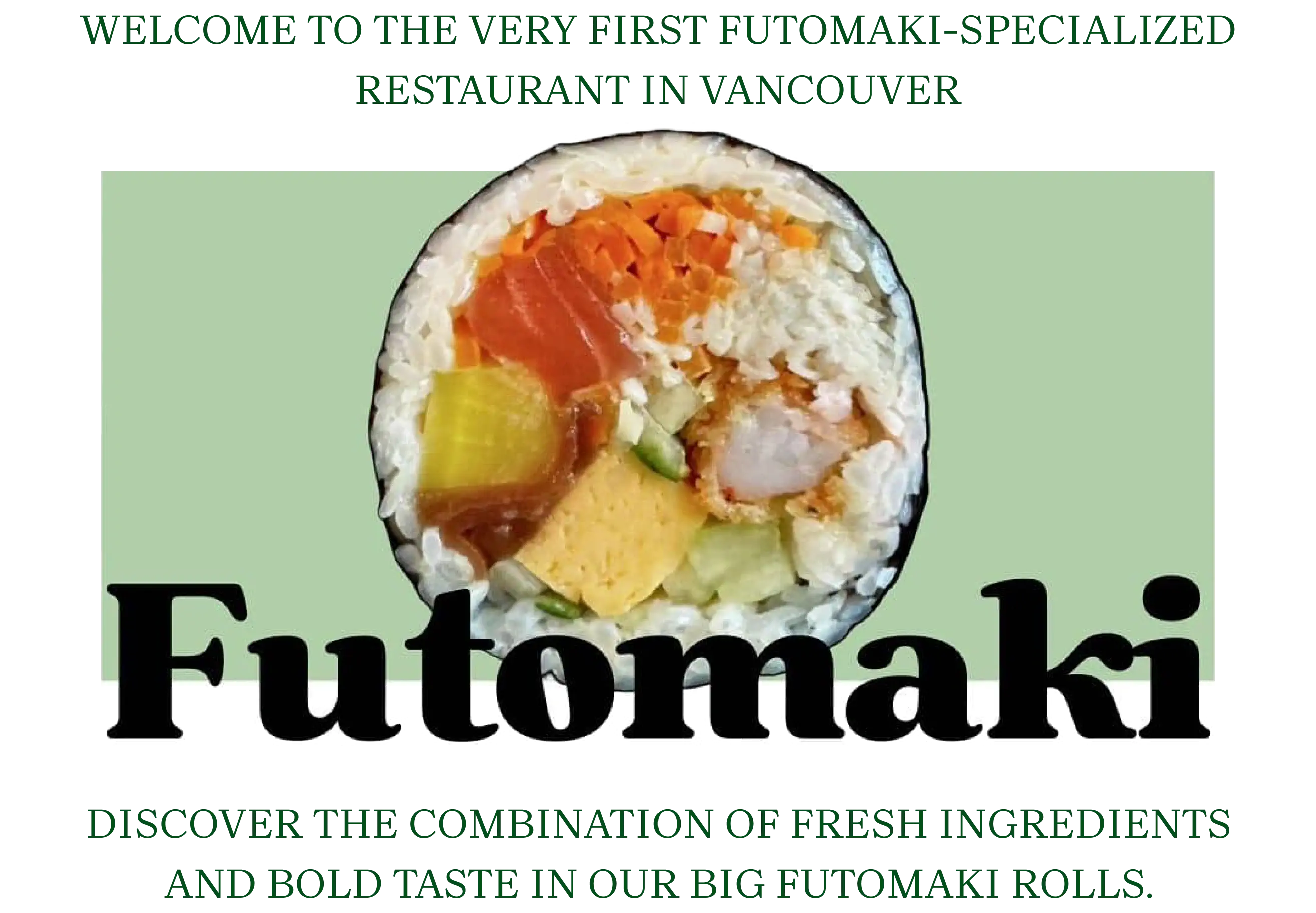 Yume Dining | Futomaki (Large Sushi Roll) in Vancouver | Order Online